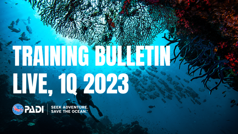 TRAINING BULLETIN LIVE, 1Q 2023 (Facebook Cover) - PADI Pros