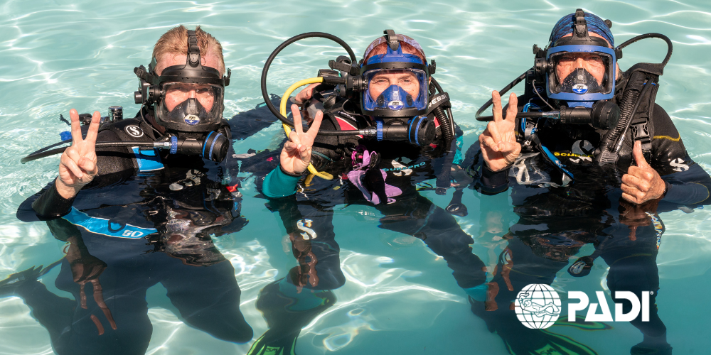 drew underwater full mask - PADI Pros